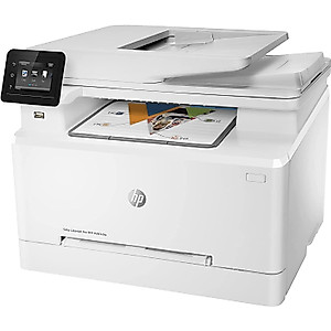 HP Color Laserjet Pro M283cdw Wireless All-in-One Laser Printer-Remote Mobile Print-Print Scan Copy Fax- Auto 2-Sided Printing, 22 ppm, 600x600DPI, 260-Sheet, 256MB,Bundle with JAWFOAL