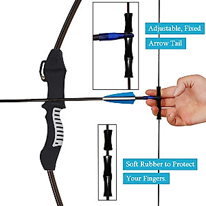 Mxessua 45" Bow and Arrows Set for Teens Recurve Archery Beginner Gift Longbow Kit 9 Arrows, 4 Target Face for Backyard Game