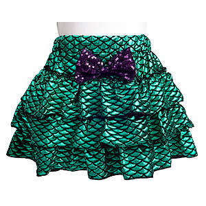 Dressy Daisy 1st First Birthday Mermaid Romper Bodysuit Onesie Outfits for Infant Baby Girls Fancy Party Dress Up Skirt Set with Bowknot Headband Size 12-18 Months 322