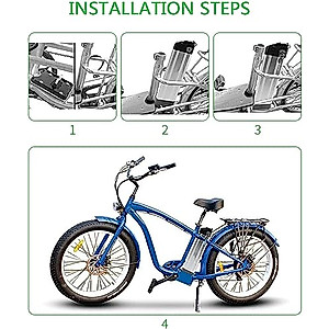 NURCIX E-Bike Pedelec Battery 36V 15.6Ah 577Wh, Suitable for 36V 250W/350W/500W Motors, for MiFa Rex Prophete Aldi Bike, Can Match Phylion/XH370-10J with Charger (36V,15.6AH)