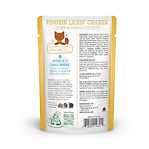 Weruva Cats in The Kitchen, Pumpkin Lickin' Chicken with Chicken Breast in Pumpkin Soup Cat Food, 3oz Pouch (Pack of 12)