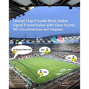 Maxquall Referee Headset Earphone Newly-Designed Earpiece Professional 1pc V6 V4 FBIM Football Arbitro Coach Judger Arbitration Earhook Soccer Headset(1PC R Earpiece)