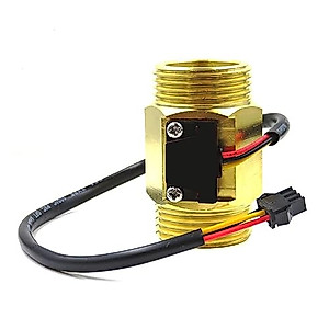 XAXAX Water Flow Meter, DN20 G3/4'' Water Flow Sensor Switch 1-30L/min Flow Meter for Industrial Control Liquid Circulating,Gallon, QTS, PTS, L, m³