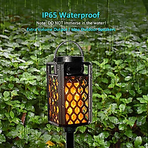 SZGMJIA Portable Bluetooth Speaker, Led Flame Torch Atmosphere Wireless Outdoor Speaker Bluetooth 5.0 HD Audio IP67 Waterproof with LED Flicker Warm Night Lights 2000mAh Battery for Travel Home Party