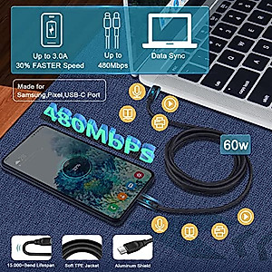 Adaptive Fast Charger 25W Android Phone Charger for Samsung Galaxy A14 5G,Z Flip 4,Z Fold 4,A54 A03s,S23 S22 Ultra,S21,S20,A13 A53 A32 A52,Pixel 7 6 Pro,Type C Cube Wall Plug,6FT USB-C Charging Cable