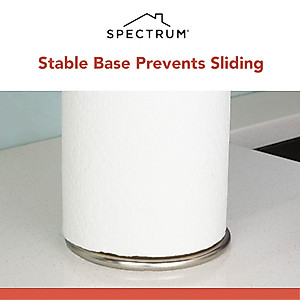 Spectrum Diversifies Designs Paper Towel Holder, 2 Ounce, 1 Count, Satin Nickel