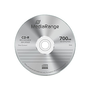 MediaRange MR201 CDR80 700MB 52x (25) Cake Box UV-Resistant