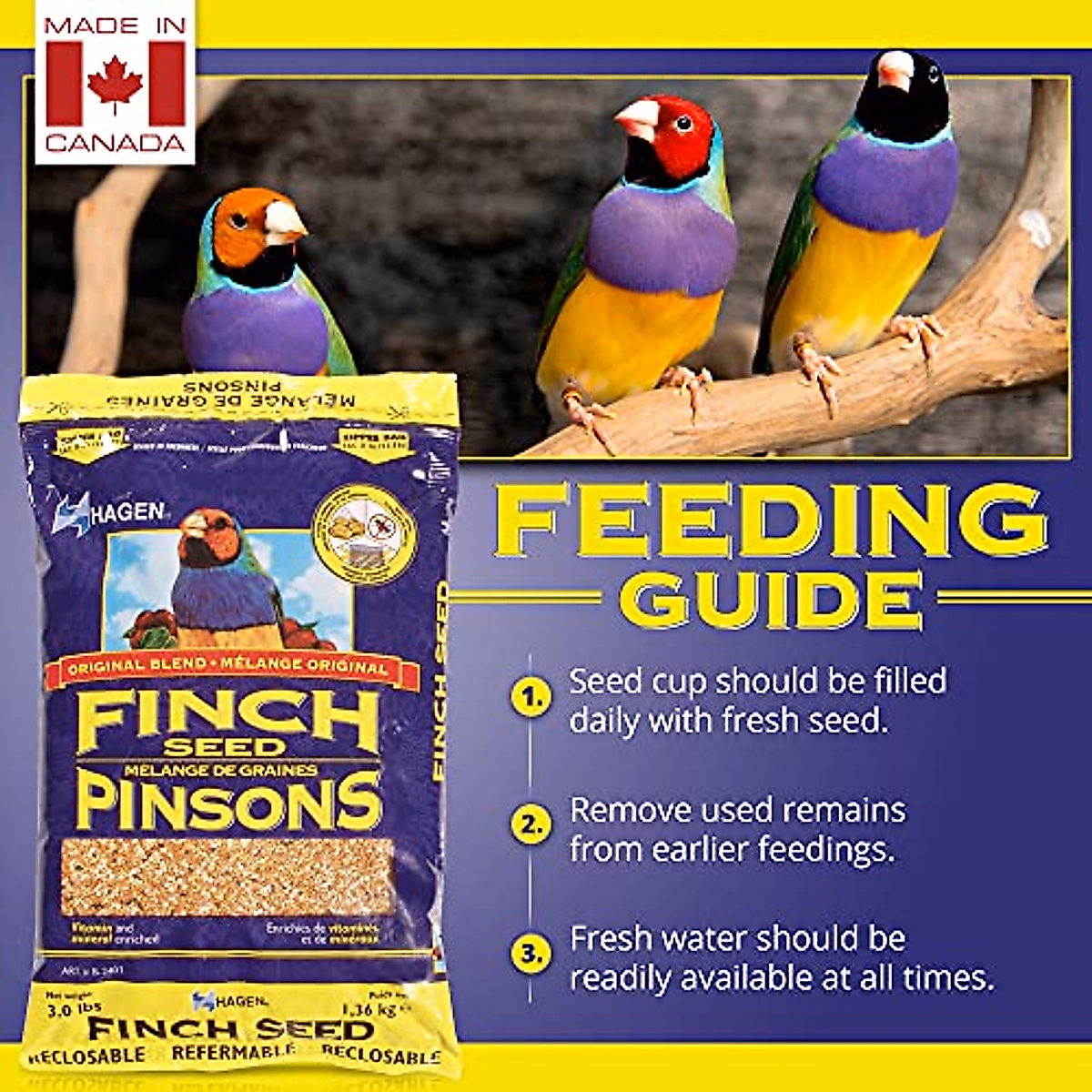 Hagen Finch Staple Vme Seed, 3-Pound