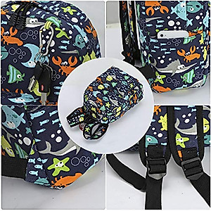 Zicac Children's Cute Canvas Backpacks Toddler Backpack (M, Blue)