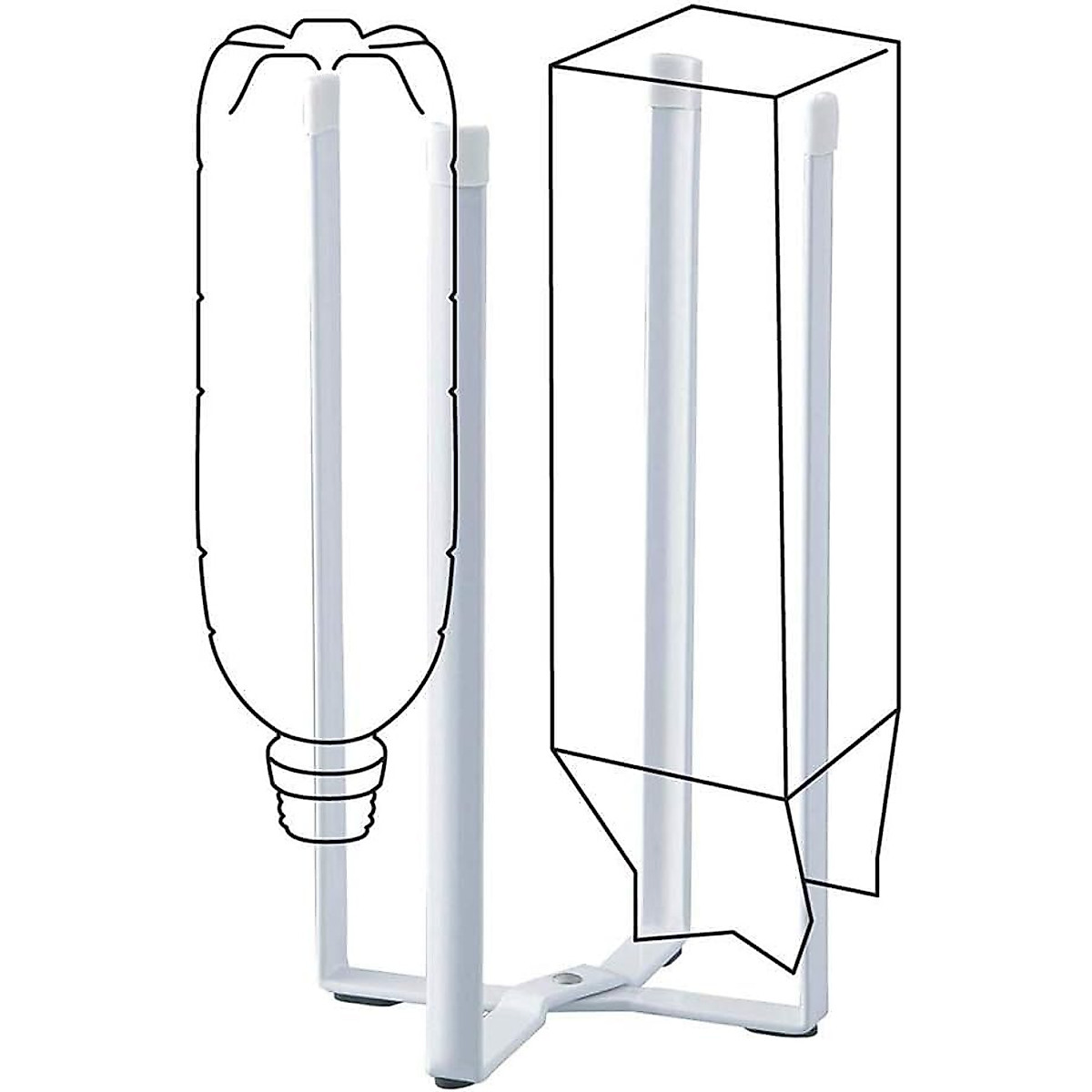 Anferstore Multifunction Eco Stylish Holder Cup Drain Rack, Home Tower Kitchen Stand Plastic Bag Garbage Bag Holder for Home Kitchen Tower (White)