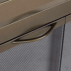 Pleasant Hearth CA-3202 Cahill Fireplace Glass Door, Antique Brass, Large