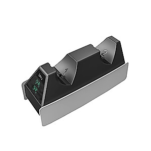 PS5 Controller Charger Station Compatible with PS5 Dualsense Controller with Dual Stand Charger Dock Fast Charging AC Adapter 5V/3A PS5 Controller Dualsense Charging Stand Dual Dock Accessories