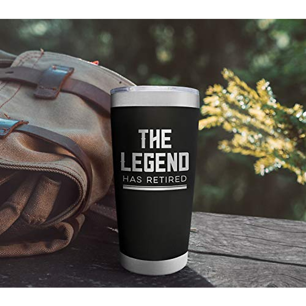 SassyCups The Legend Has Retired - 20 Ounce Engraved Stainless Steel Insulated Travel Mug for Retired Men Dad Husband Boss | Retirement Party Coffee Mug | Retirement Christmas Gift (20 Ounce, Black)