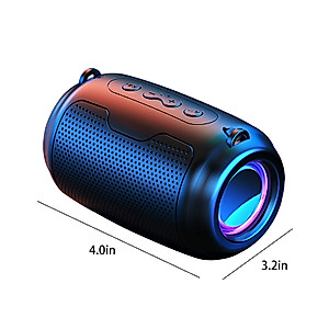 Bluetooth Speakers Colorful Streamer Portable Subwoofer Speakers Bluetooth Wireless with Wired Mode Fm Radio HiFi Sound Quality Mp3 Play Long Standby Wireless Speaker Outdoor Speaker Cool Gadgets