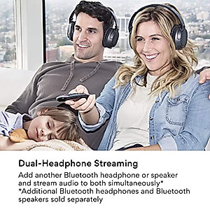 MEE audio Connect T1CMA Bluetooth Over-Ear Wireless Headphones Headset for TV with no Audio Delay; Includes Transmitter (Optical/AUX/RCA) and CinemaEAR Audio Enhancement for Seniors & Hard of Hearing