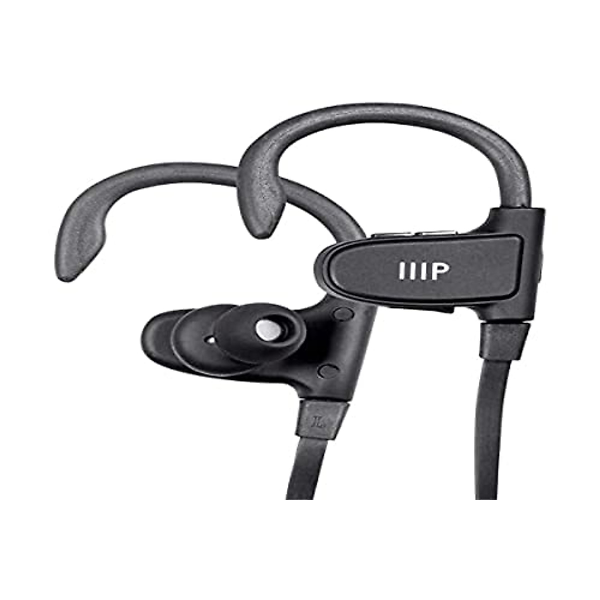 Monoprice Wireless Bluetooth Earphones - Black with Built-in Mic, Adjustable Ear Hooks, Waterproof, Sweatproof IPX7, CVC 6.0