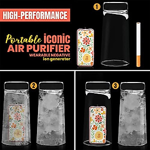 Portable Air Purifier Necklace - Rechargeable and Wearable Personal Air Device for Kids and Adults - Negative Ion Generator, Portable & Travel Size