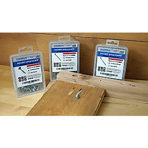 Massca Pocket-Hole Screw Self-Tapping Zinc Plated Screw – 1”, 1-1/4” Fine-Thread & 1”, 1-1/4”, 1-1/2”, 2”, 2-1/2” Coarse-Thread Washer Head Wood Screws. (2-1/2" Coarse)