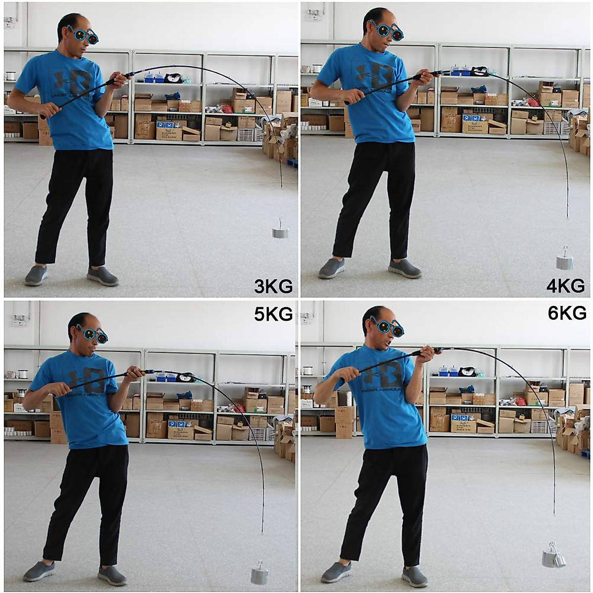 Rosewood Slow Jigging Fishing Rods,2 Pieces Trolling Boat Rods, 1.95m 5/5 Lengths & Actions- Casting, X High Carbon for Saltwater Sea Baitcasting Fishing