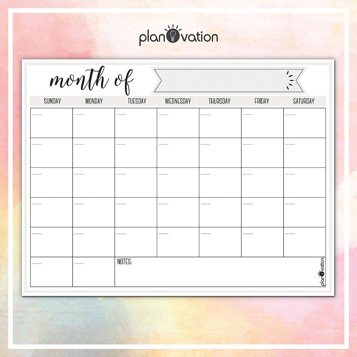 Magnetic Dry Erase Refrigerator Calendar by planOvation | Large Calendar Whiteboard Monthly Planner Magnet. (Grey)