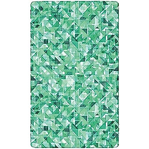 Emerald Themed Fitted Mini Crib Sheets,Portable Mini Crib Sheets Toddler Bed Mattress Sheets - Baby Crib Sheets for Girl or Boy,24“ x38“,Sea Green
