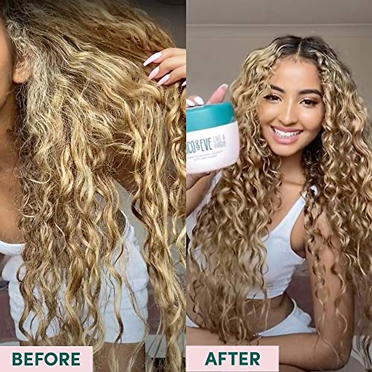 Coco & Eve Like a Virgin Hair Masque - Coconut & Fig Hair Mask for Dry Damaged hair with Shea Butter & Argan Oil for Hair Repair & Hydration | Deep Conditioning Mask Hair Treatment