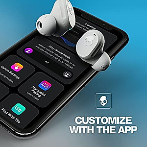 Skullcandy Mod Wireless Bluetooth Earbuds Headphones for iPhone and Android with Microphone / 34 Hour Battery/Charging Case/Best for Gym, and Gaming / IP55 Water and Dust Resistant - Grey/Blue