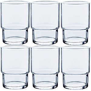 Toyo Sasaki Glass 00346HS Tumbler Glass, HS Stack Tumbler, Father's Day, 8.5 fl oz (250 ml), 6 Stacks, Made in Japan, Dishwasher Safe, Shatter-Resistant, Tumbler, Glass, Cup