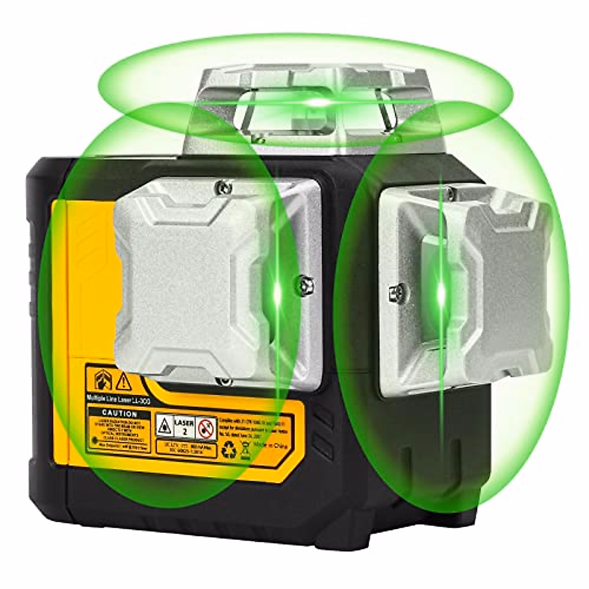 Globest 12 Lines 3D Laser Level, 3x360° Green Cross Line Laser Level for Picture Hanging and Construction, Three-Plane Auto Self-Leveling and Alignment Laser Tool,360° Horizontal/Vertical Laser Line