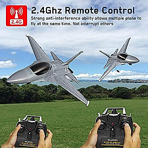VOLANTEXRC 4CH RC Plane 2.4GHz RC Jet F-16 Fighting Falcon RC Airplane Fighter Ready to Fly with Xpilot Stabilizer System, One Key Aerobatic Perfect for Adults (761-10)