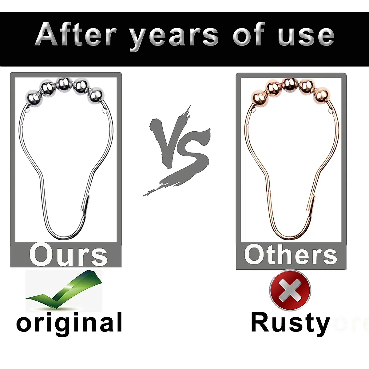 Yuiviot Shower Curtain Hooks Rings【12pack】, Silver Leaves Decorative Alloy Pendants, Rust Proof Stainless Steel Hooks for Bathroom Rod, Anti-Corrosion Hanger, Nickle Brushed Heavy Duty Roller