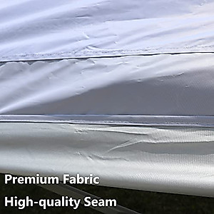 PORTAL 10x20 Canopy Replacement Cover, Pop Up Canopy Tent Top Cover Without Frame Legs Instant Patio Gazebo Pergola Sun Shade, White