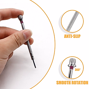 Hordion 8Pcs Micro Precision Screwdriver Set, Jewelers Screwdriver Set, Watch Screwdriver Kit 0.6-2mm for Watch, Jewelry, Eyeglasses, Sunglass, Electronics, Computer, Toys Repair (Flat)