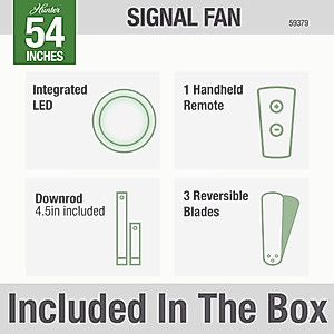 Hunter Signal Indoor Wi-Fi Ceiling Fan with LED Light and Remote Control, 54", Noble Bronze