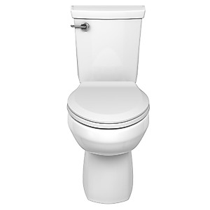 American Standard 606AA001.020 H2Optimum Two-Piece Toilet with Toilet Seat and Wax Ring, Elongated Front, Chair Height, White, 1.1 gpf