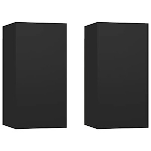 WIFESE Wall Cabinet 2 pcs 12"x11.8"x23.6" Laundry Room Storage Cabinets Tv Wall Shelf Floating Table for Wall Small Wall Cabinets for Storage with Doors Floating Desk for Wall Black