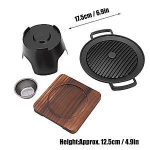 6.9x4.9in Portable BBQ Grill Detachable Non Stick Mini Charcoal Grill Barbecue Desk Tabletop Outdoor for Traveling Picnics Camping Outdoor,for 1 to 2 People
