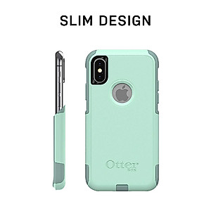 OtterBox iPhone Xs AND iPhone X Commuter Series Case - BALLET WAY (PINK SALT/BLUSH), slim & tough, pocket-friendly, with port protection