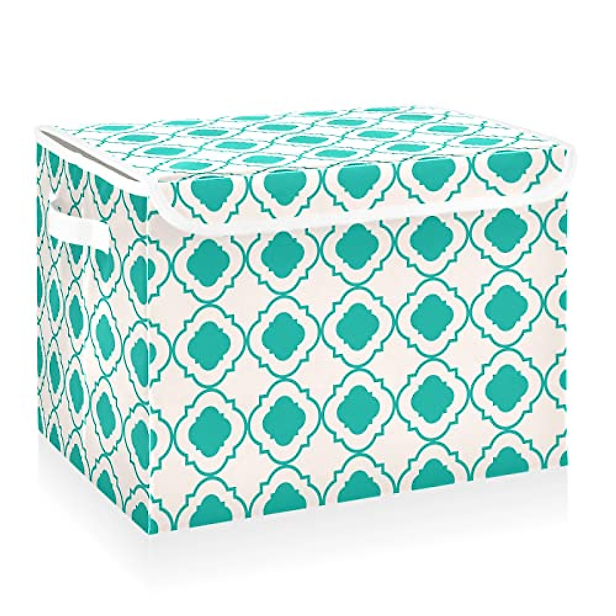 CaTaKu Vintage Green Storage Bins with Lids & Handles | Large Organizer