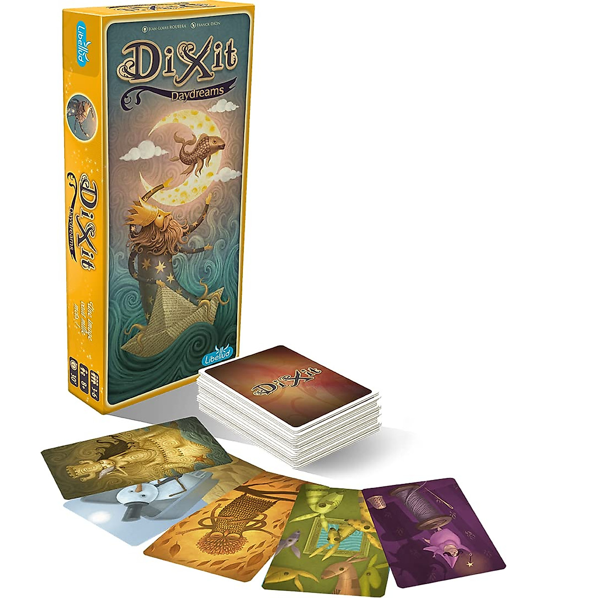 Dixit Daydreams Board Game EXPANSION - Surreal Artistry with 84 Enigmatic Cards! Creative Storytelling Game, Family Game for Kids & Adults, Ages 8+, 3-6 Players, 30 Min Playtime, Made by Libellud