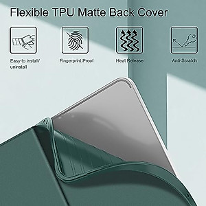 Fintie Keyboard Case for iPad Pro 11-inch (4th / 3rd Generation) 2022/2021 - Soft TPU Back Cover with Magnetically Detachable Bluetooth Keyboard, Also Fit iPad Pro 11" 2nd / 1st Gen, Midnight Green
