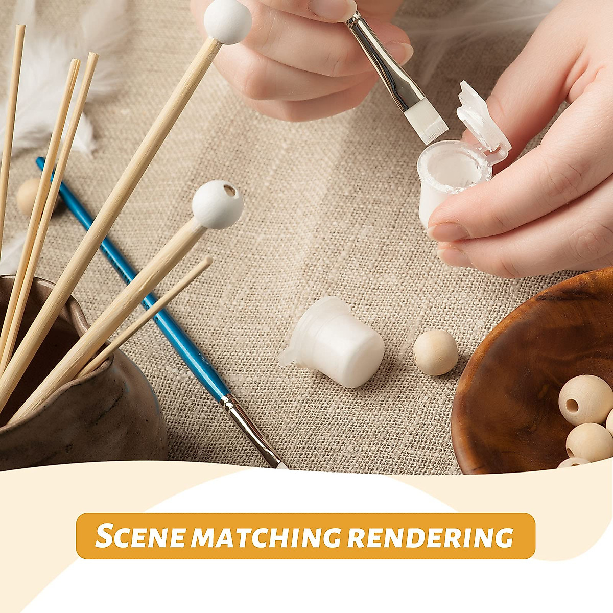 100 Pieces Wood Dowels Assorted Sizes Dowel Rods for Crafting Wood Sticks 1/8, 3/16, 1/4, 5/16, 3/8 x 6 Inch Unfinished Dowel Small Round Hardwood Sticks for DIY Lover Wedding Christmas Ribbon, 5 Size