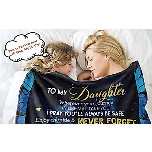 WSYEAR Daughter Gift from Mom-Mothers Day Birthday Gifts for Daughter Adult, Daughter Blanket from Mom-Mother's Day Wedding Anniversary Daughter Gifts 60X50