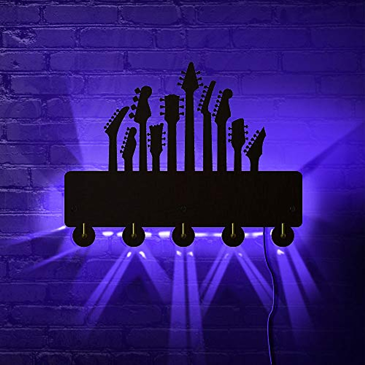 The Geeky Days Guitar Design Home Decor Wall Art Wall Hook Bedroom Decor Hanger Music Instrument Coat Bags Clothes Hook Keys Holder Towel Hooks for Music Lover Gift