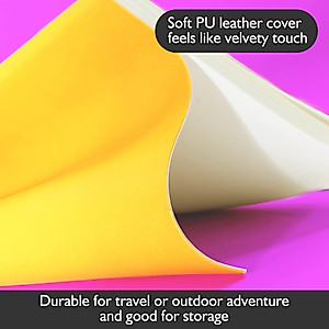 SINOBAND 4 Pieces Journals for Writing, A5 Paperback Colorful Notebooks, PU Leather Soft Cover, Lined Paper, Subject Notebooks for School and Office (Random Color)