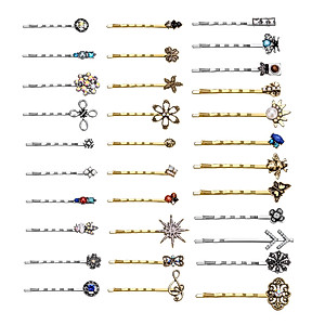 10 Pcs Vintage Alloy Mixed Hair Bobby Pins for girls Hair Clips Barrettes for women NO REPEAT RANDOM PACKING