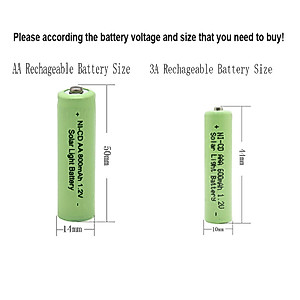 QBLPOWER Nicd AA 800mAh 1.2V Rechargeable Solar Lights Batteries for Garden Lights, Remotes, Mice(Pack of 8)