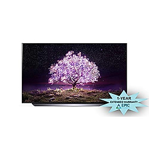 LG OLED48C1PUB 48" 4K Ultra High Definition OLED Smart C1 Series TV with an Additional 1 Year Coverage by Epic Protect (2021)