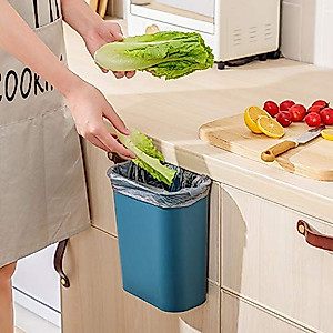 Trash Can Home Kitchen Slide Cover Hanging Trash Rubbish Garbage Can Waste Paper Basket