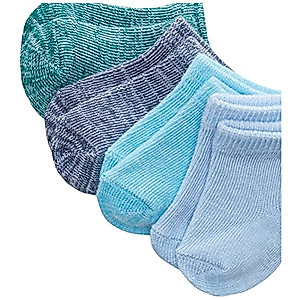 Hanes unisex baby Ultimate Flexy Ankle Length 8-pack Socks, Blues, 6-12 Months US